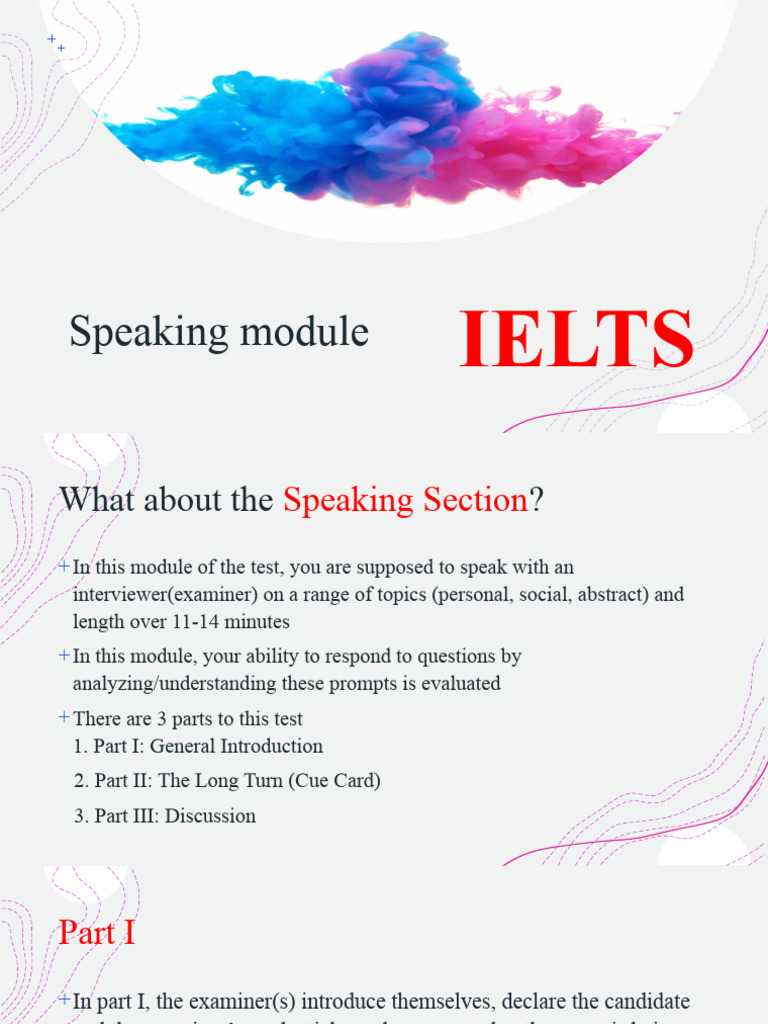 Speaking Module Part I 14th May, 2024 | PDF | Cognition