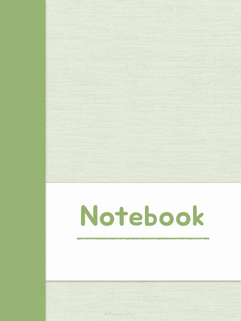 Index Notebook (Green) PDF | PDF