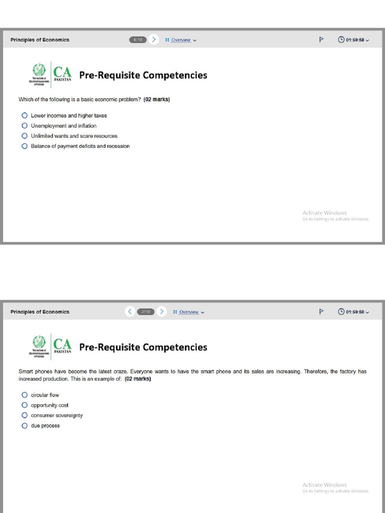 PRC IEF Model Paper ICAP Official | PDF