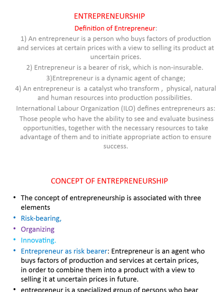 ME Chapter 6 Entrepreneurship | PDF | Entrepreneurship | Factors Of ...