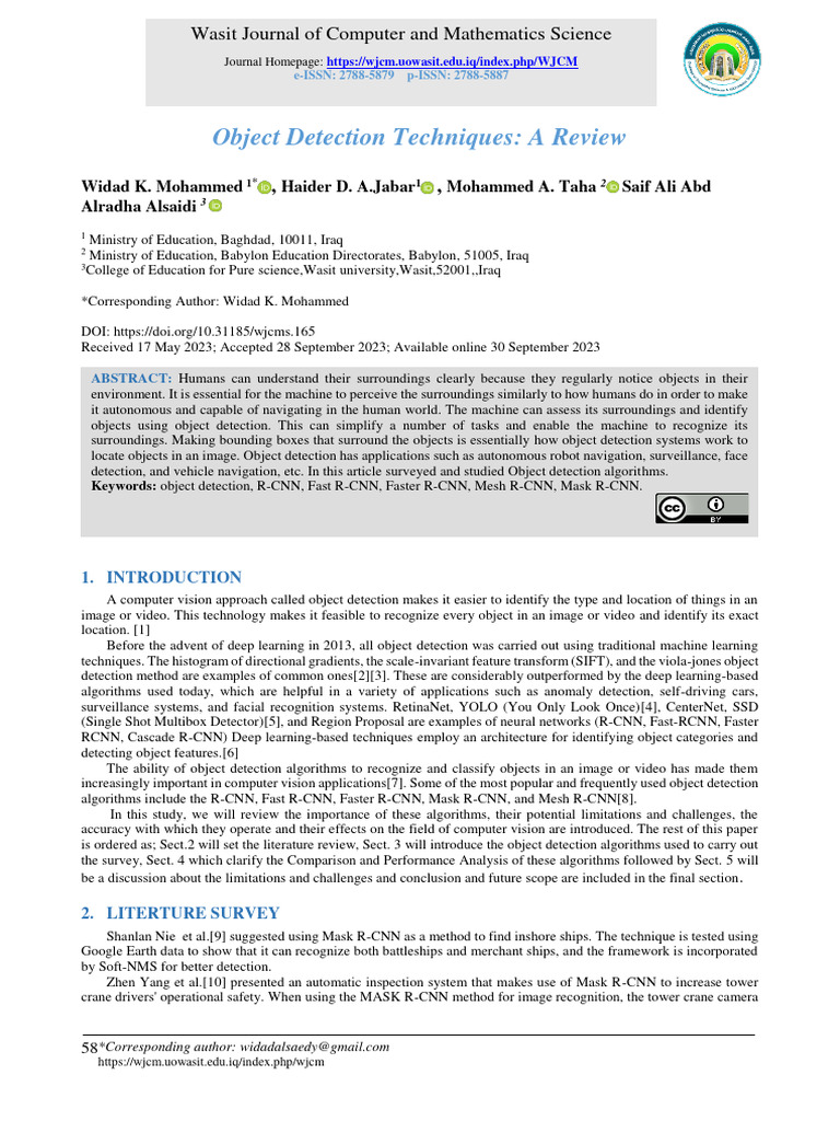 Object Detection Techniques A Review | PDF | Image Segmentation | Artificial Neural Network
