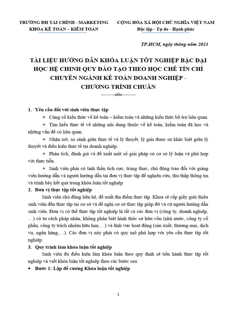 Huong Dan Viet KLTN (KTDN) CHUAN | PDF