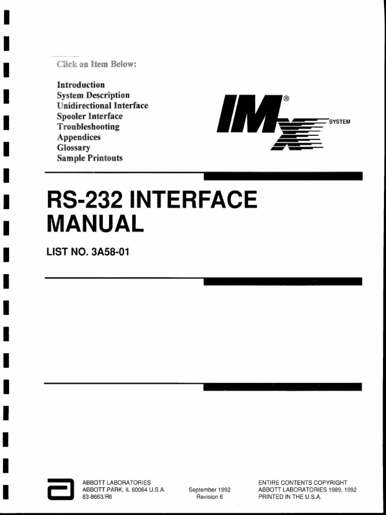 IMx RS232 Interface | PDF