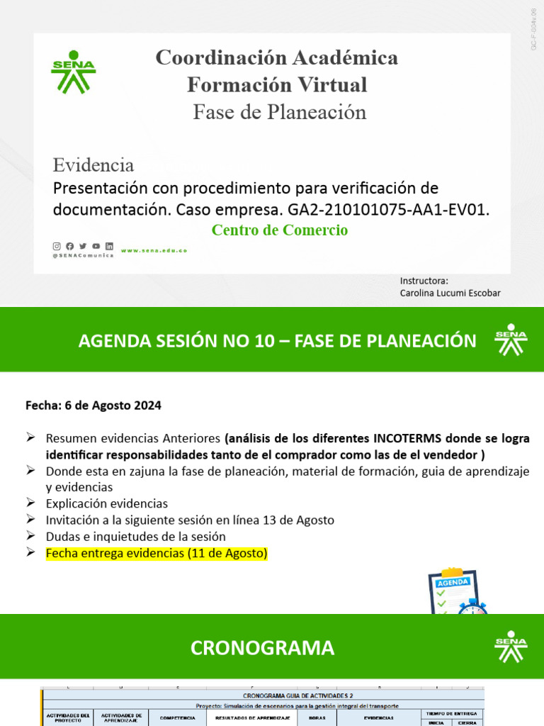 Presentación Procedimiento para Verificación de Documentación 63 | PDF | Transporte | Logística
