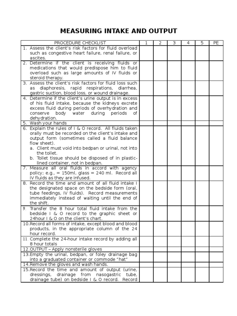 Measuring Intake and Output | Download Free PDF | Business