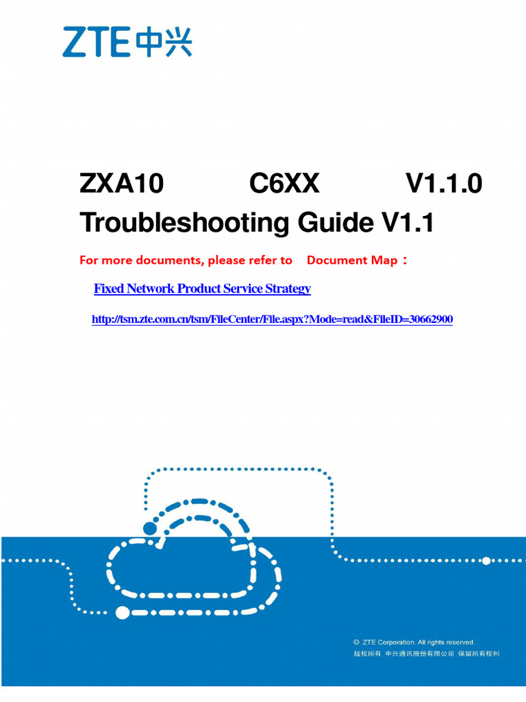 ZXA10 C6XX V1.1.0 Troubleshooting Guide V1.1 | PDF | File Transfer Protocol | Command Line Interface