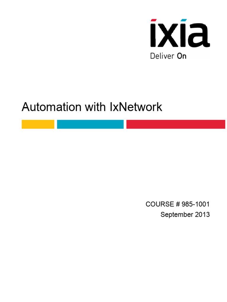 TclAutomationwithIxNetworkSept2013 | PDF | Scripting Language | Command Line Interface