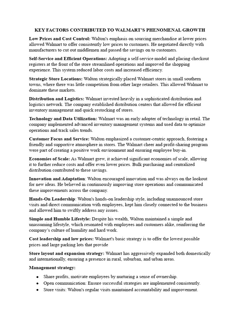 Dream team (Walmart) | PDF | Retail | Walmart