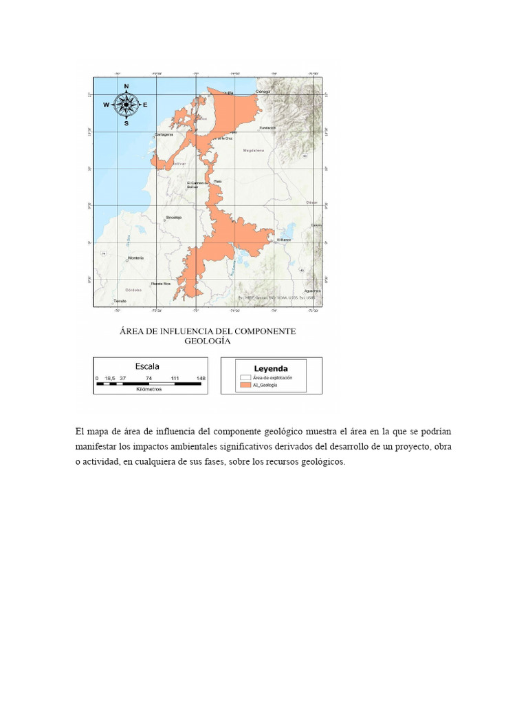 El Mapa de Área de Influencia Del Componente Cultural Muestra El Área ...