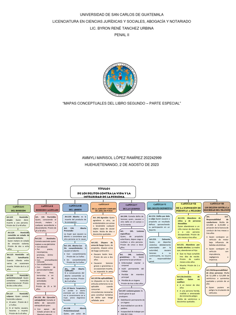 Mapas Conceptuales Libro Segundo - 111458 | PDF | Homicidio | Violación