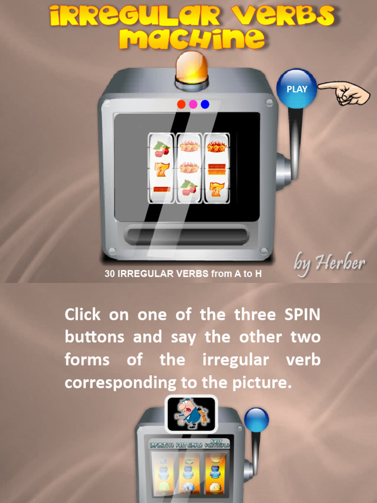 Irregular Verbs Machine Fun Activities Games Games 85427 | PDF | Art