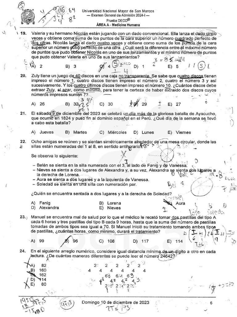 Admision San Marcos Medicina Humana 2024 - I - Page-0008 | PDF