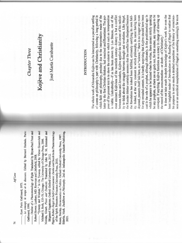 Kojève and Christianity | PDF