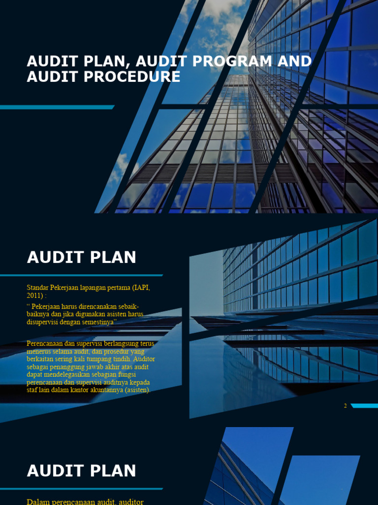 Audit Plan, Audit Program and Audit Procedure | PDF | Karier ...