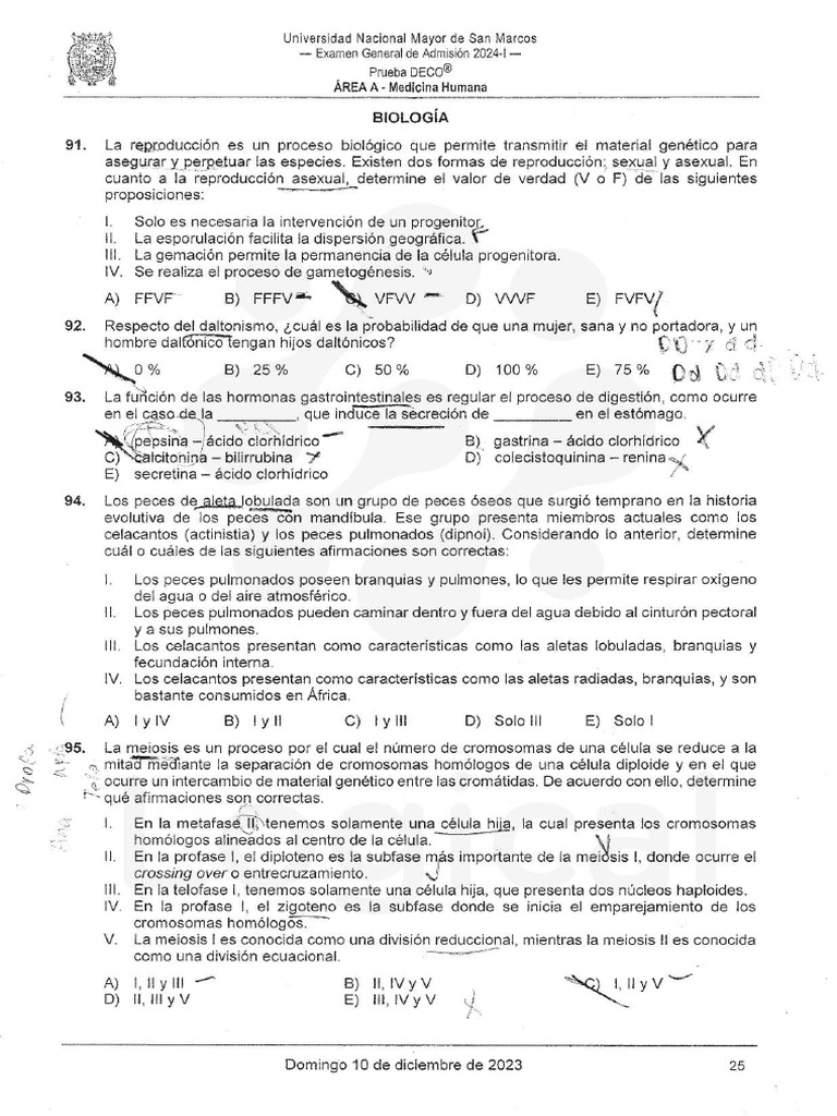 ADMISION SAN MARCOS MEDICINA HUMANA 2024 - I - Page-0027 | PDF