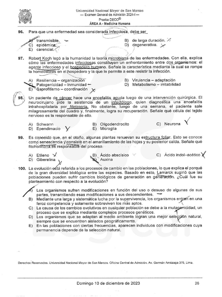 ADMISION SAN MARCOS MEDICINA HUMANA 2024 - I - Page-0028 | PDF