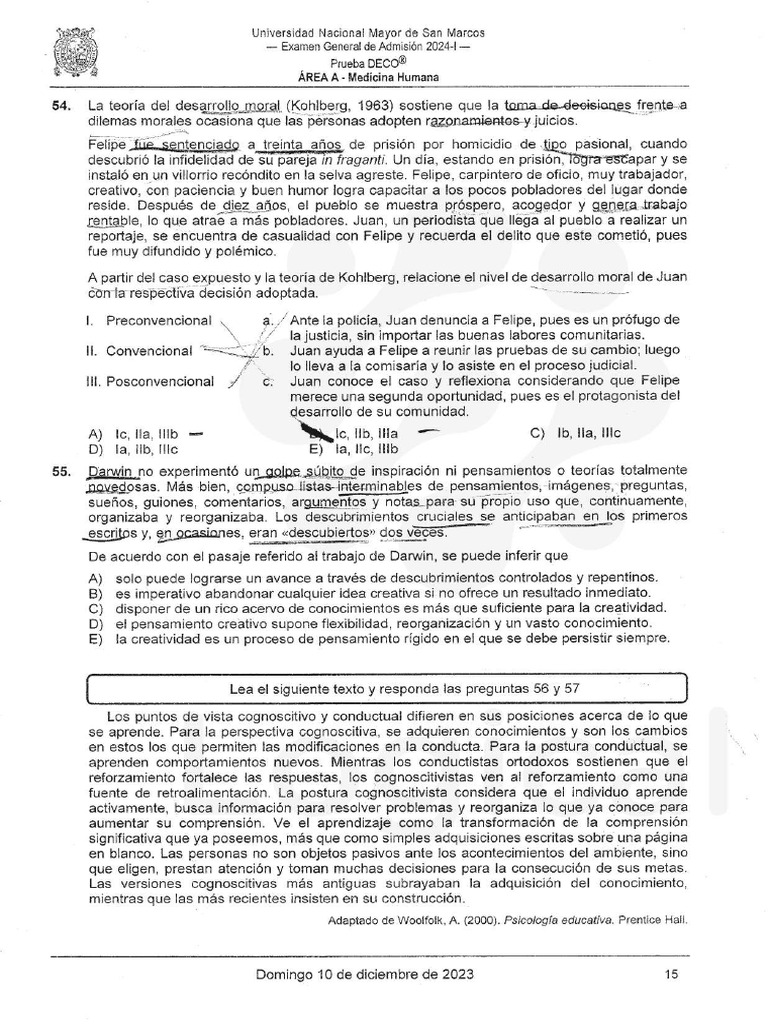 ADMISION SAN MARCOS MEDICINA HUMANA 2024 - I - Page-0017 | PDF