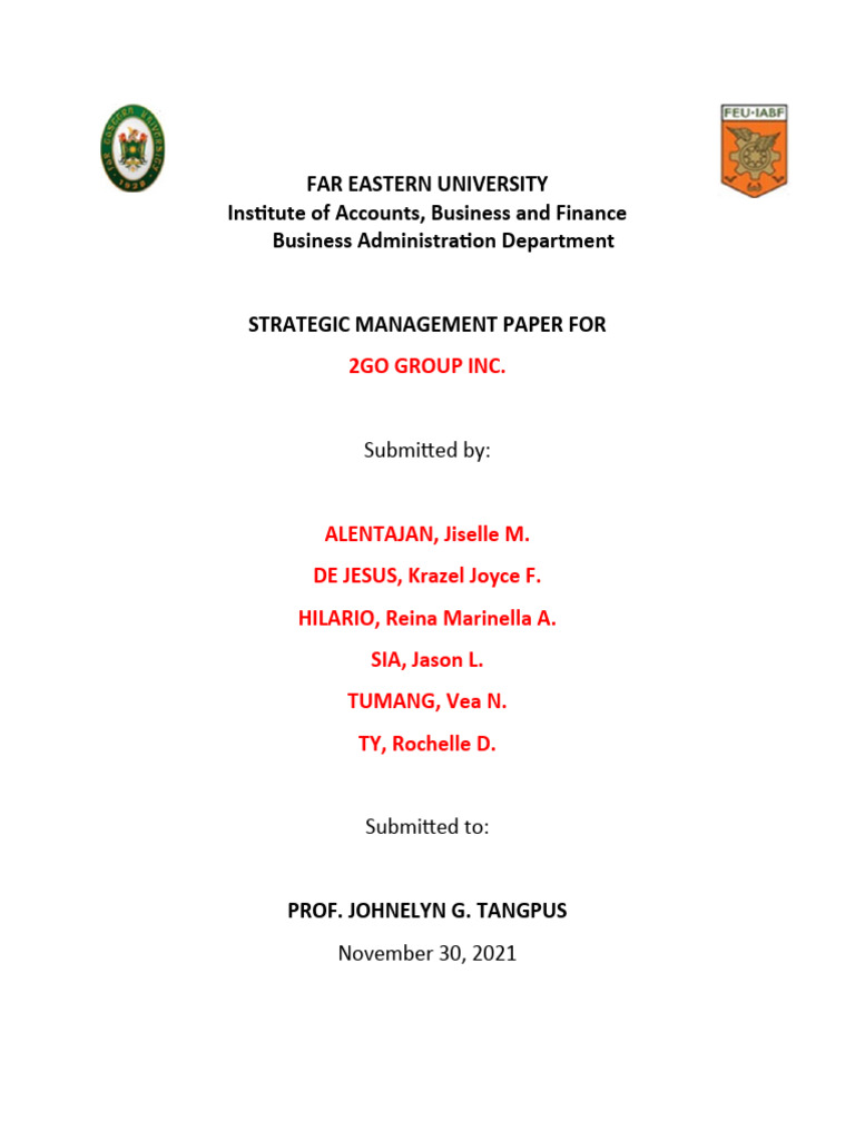 Grp 1 2go Final Strama Paper Pdf Logistics Warehouse