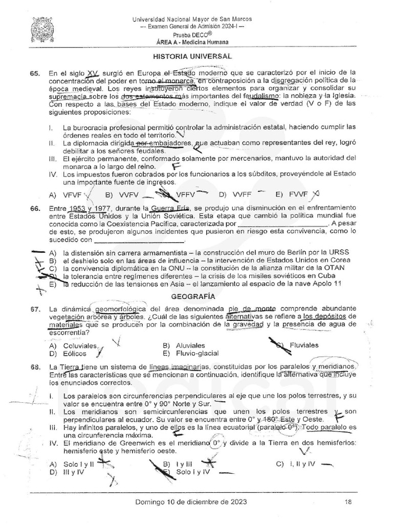ADMISION SAN MARCOS MEDICINA HUMANA 2024 - I - Page-0020 | PDF