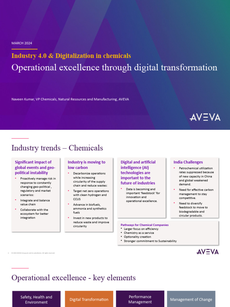 AVEVA_Operational Excellence Thru Digital Transformation_Naveen | PDF ...