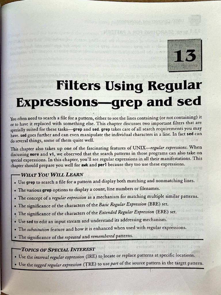 Unix Unit 2 Part 3 Pdf Regular Expression Computing