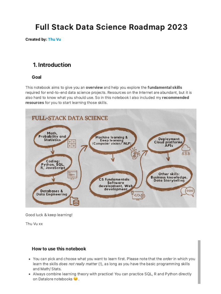 Full Stack Data Science Roadmap | PDF | Python (Programming Language ...