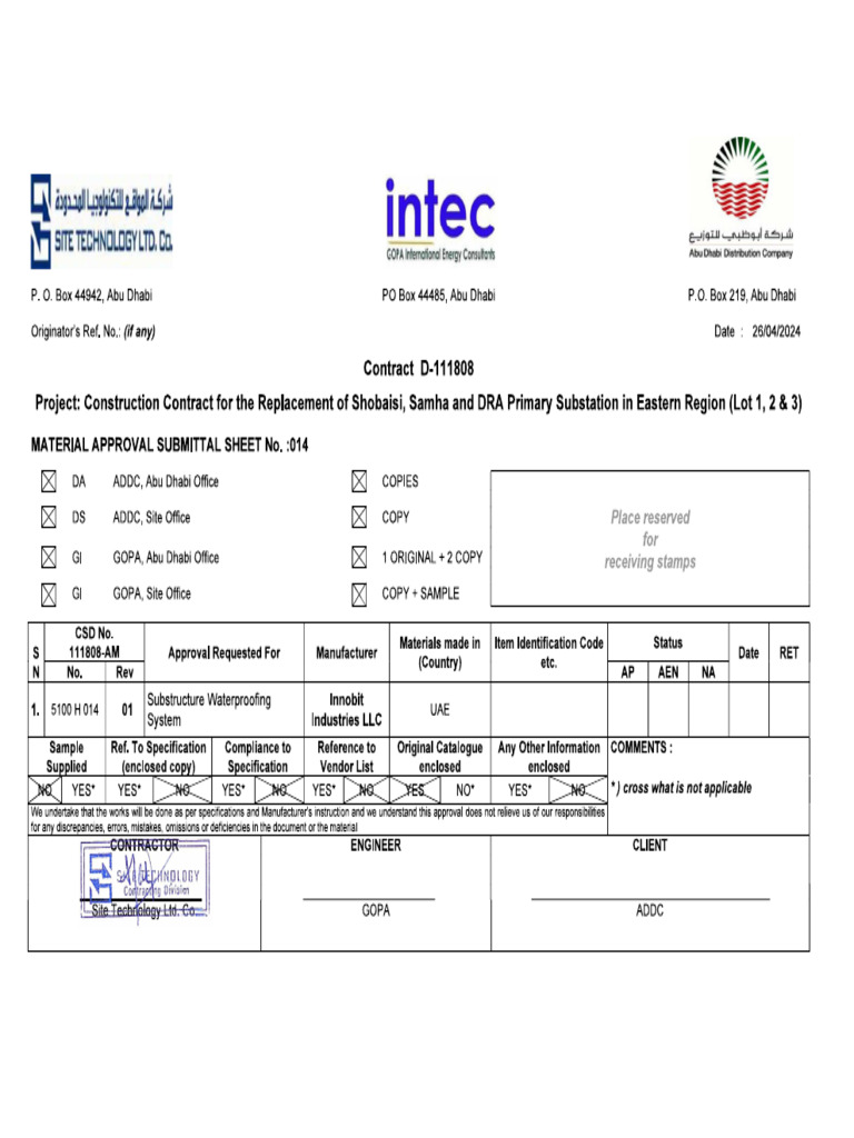 Mas 014 Substructure Waterproofing System Rev 01 Pdf United Arab
