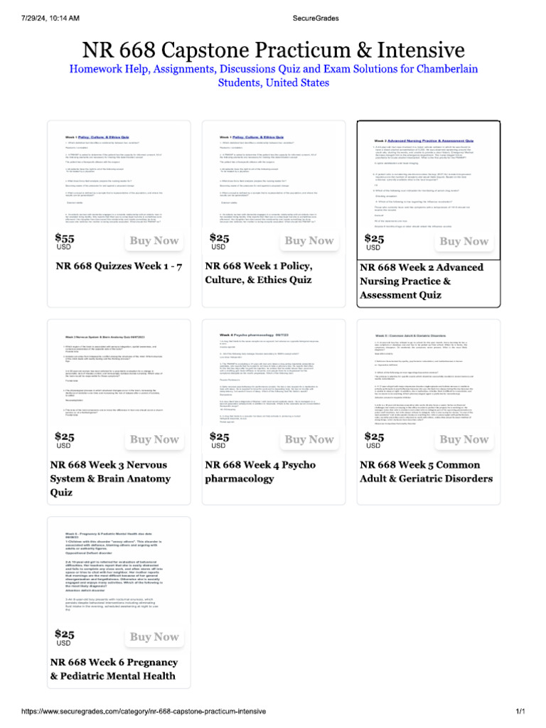 NR 668 Capstone Practicum & Intensive | PDF