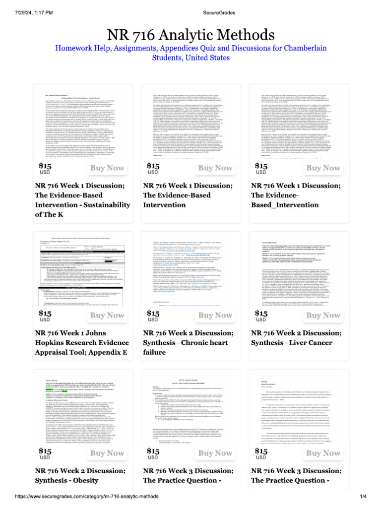 NR 716 Analytic Methods | PDF
