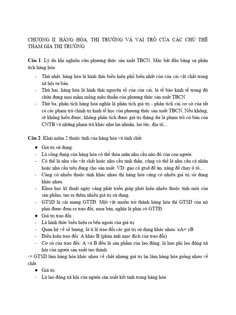 ÔN TẬP GK KTCT | PDF