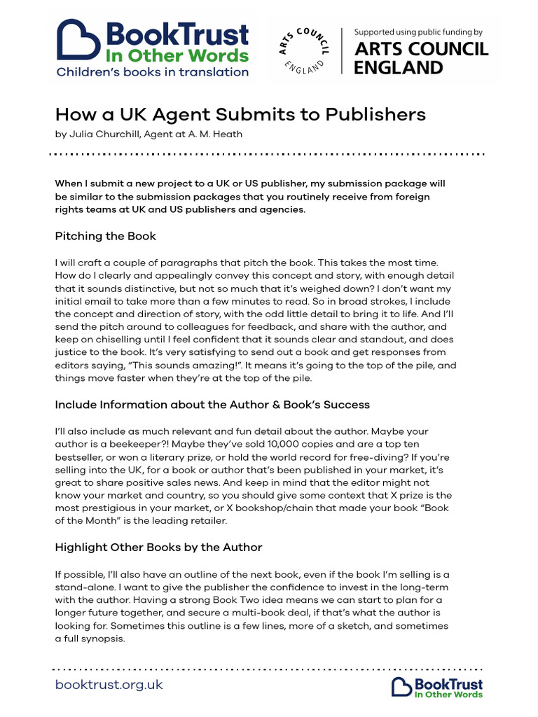 How A Uk Agent Submits To Publishers | PDF | Mass Media