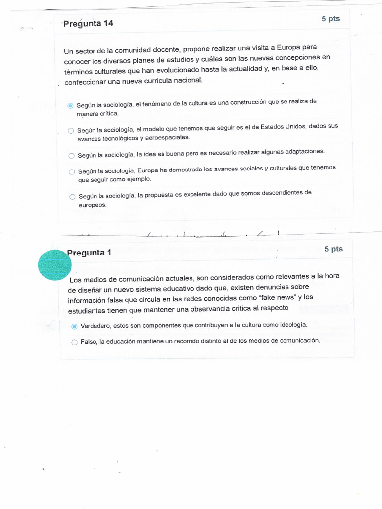 Sociología Gral - TP 2 - Otras Preguntas-100%-Marzo 2022 | PDF