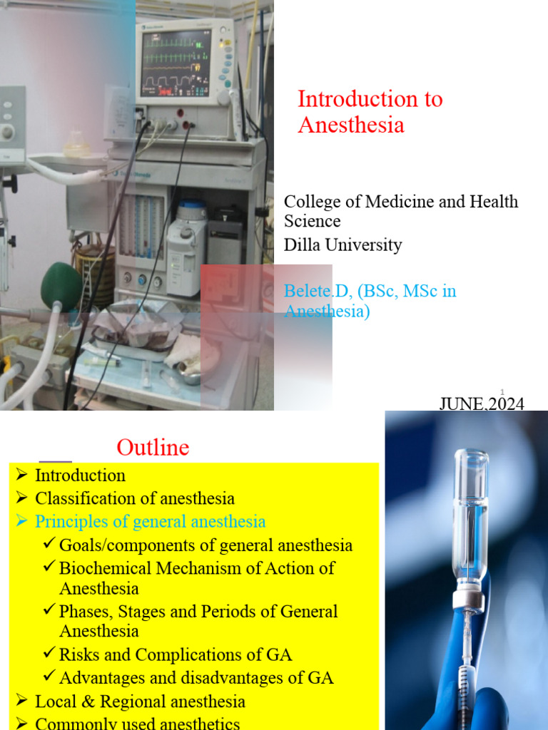 1-Introduction To Anesthesia BELETE | PDF | Anesthesia | Medical ...