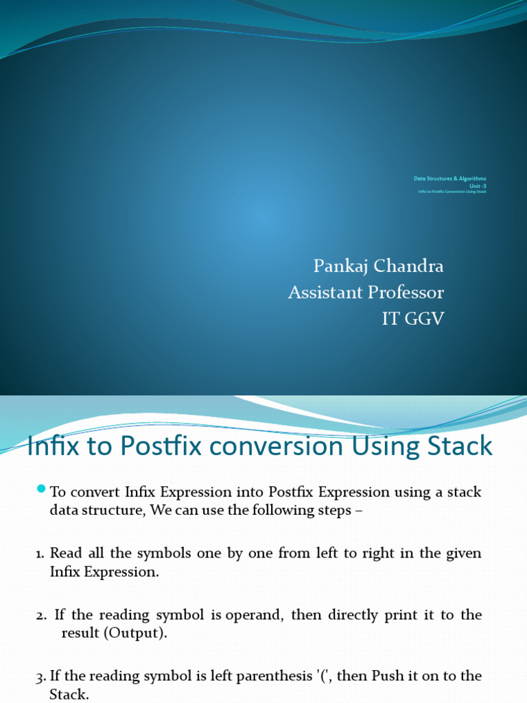 5 - Infix To Postfix Conversion Using Stack | PDF | Notation | Computer Science