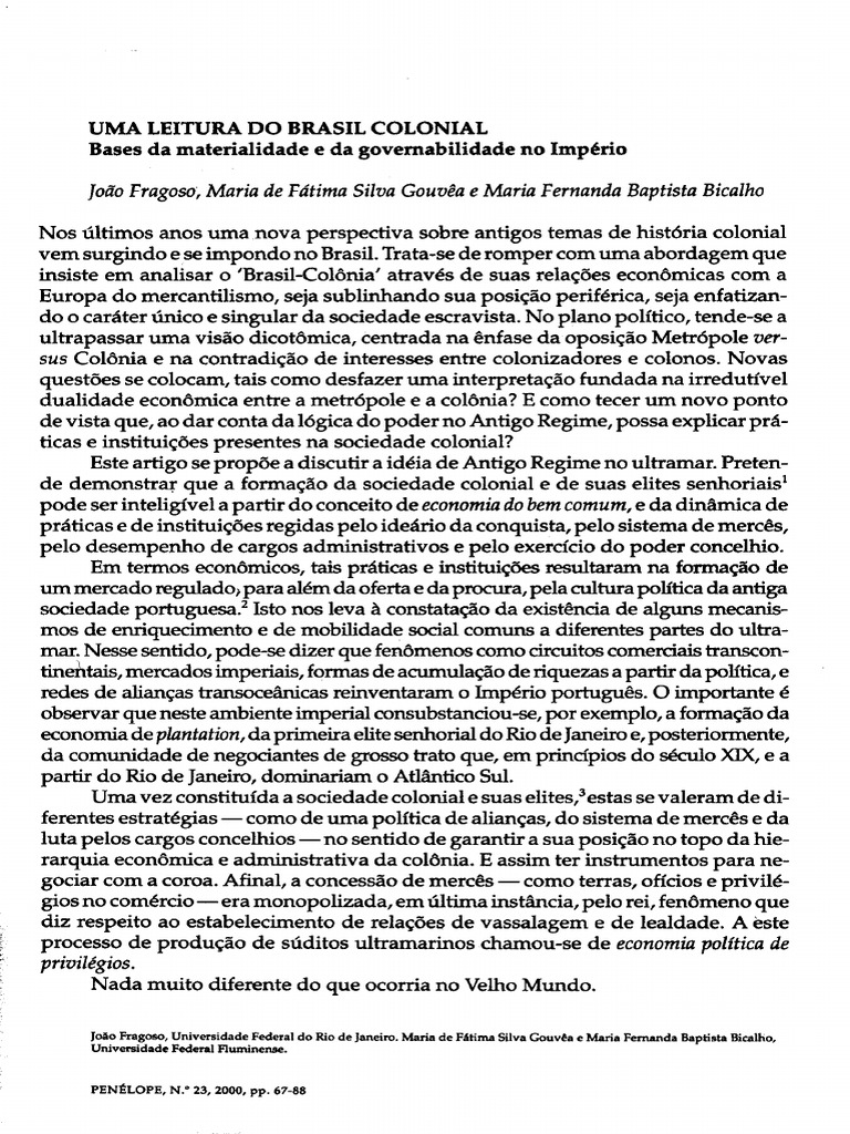 Artigo Brasil Colonia | PDF