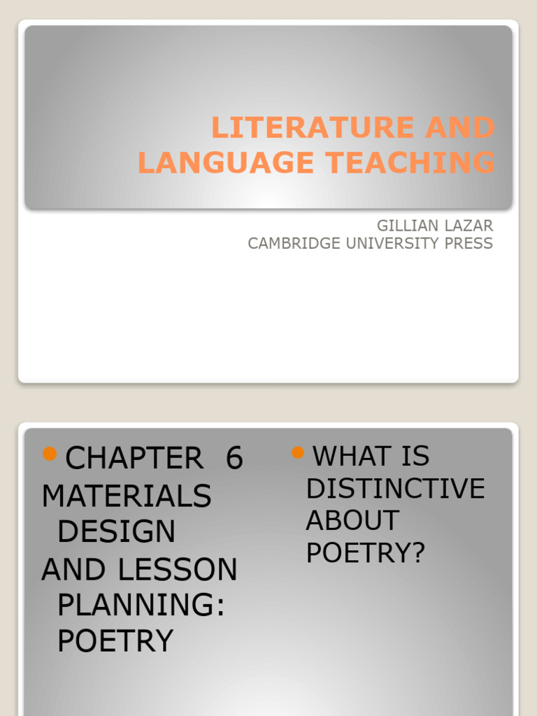 Distinctive Features of Poetry-2020-With-Answers | PDF | Poetry ...