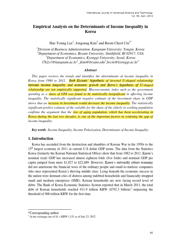South Korea | PDF | Poverty & Homelessness | Discrimination & Race Relations