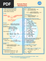 Stoichiometry Formula Sheet | PDF