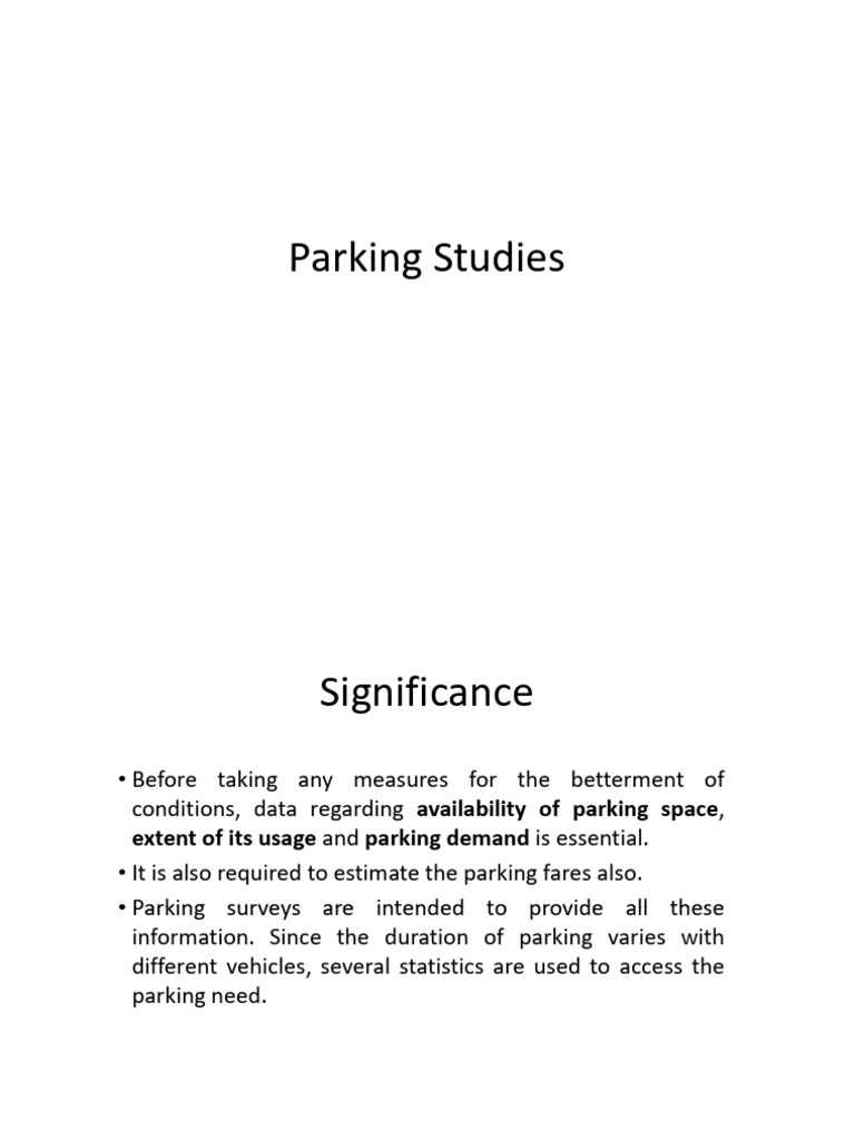Surveyparking | PDF | Parking | Traffic