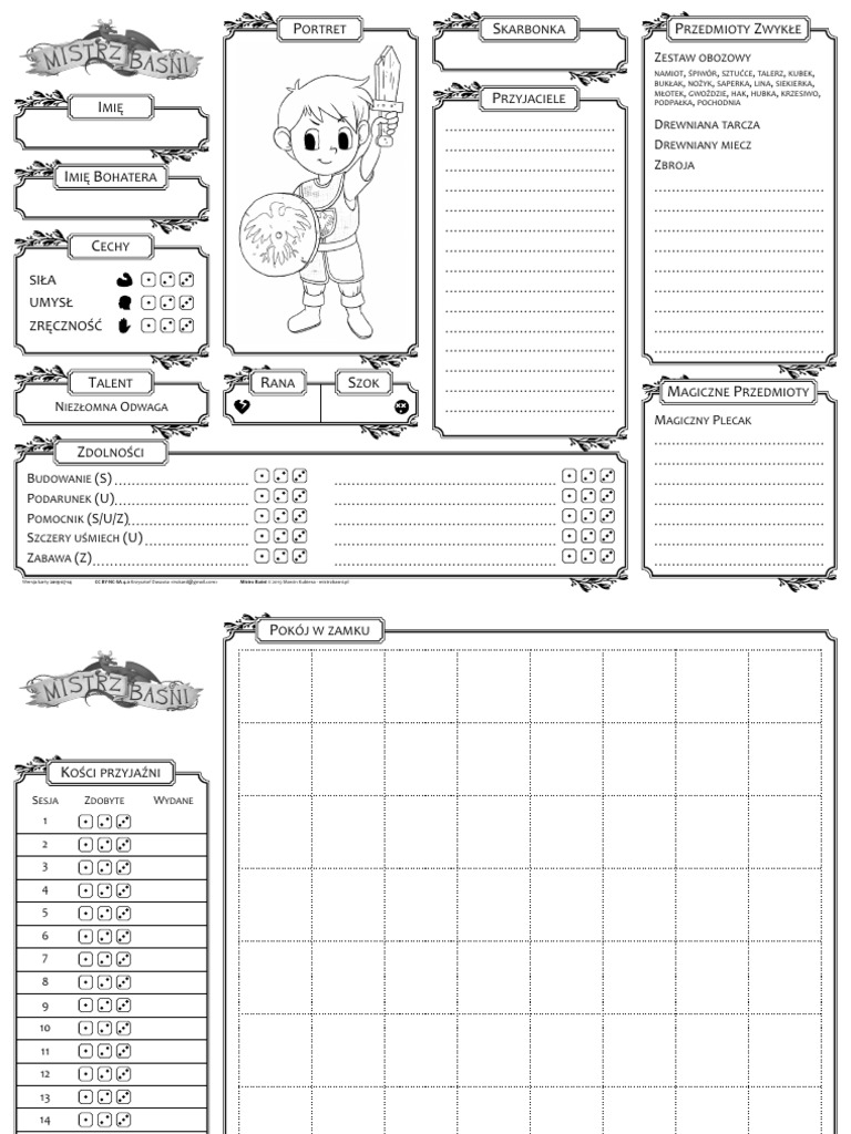 MB Karta Postaci Bohater - Rycerz | PDF