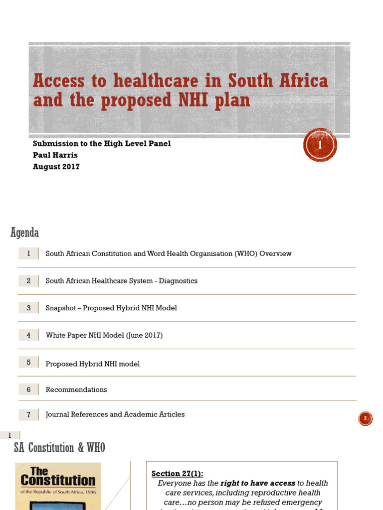 Proposed Hybrid NHI Model for SA Healthcare | PDF | Health Care ...
