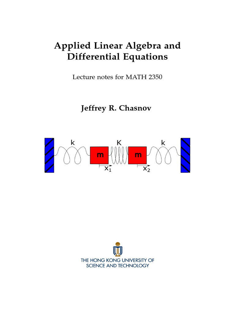 Applied Linear Algebra and Differential Equations | PDF | Determinant | Matrix (Mathematics)