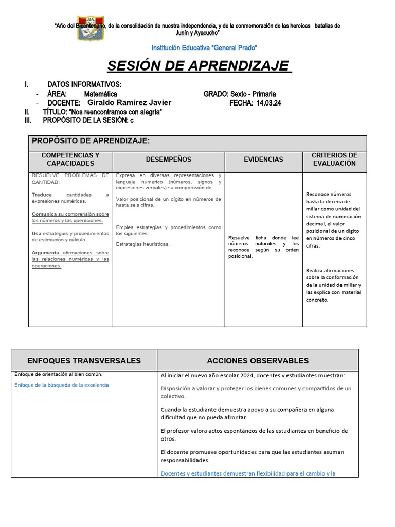 Valor Posicional en Matemáticas Primaria | PDF | Codificaciones | Notación