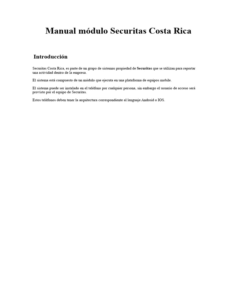 PPM3 - Manual App Securitas Costa Rica | PDF | Contraseña | Aplicación movil
