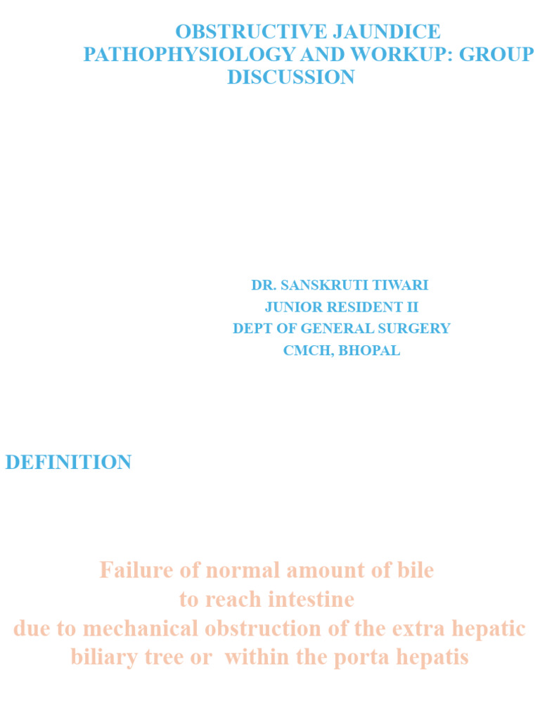 Obstructive Jaundice Overview | PDF | Liver | Clinical Medicine