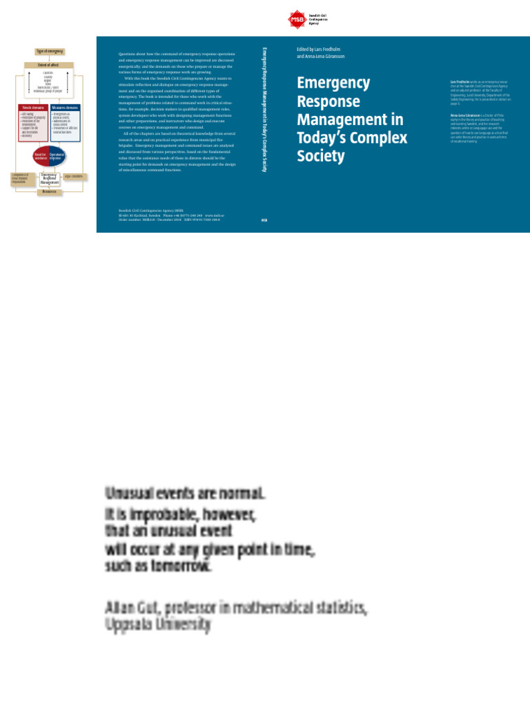 Emergency Response Management in Today's Complex Society: Edited by ...