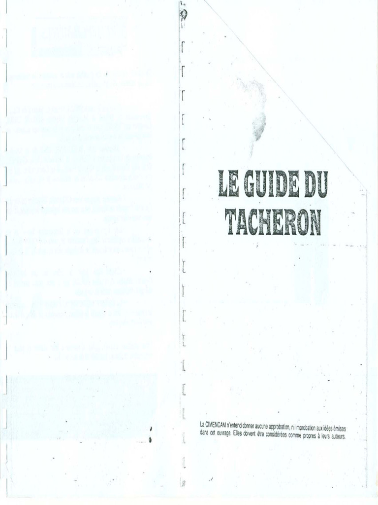 Guide Du Tacheron | PDF