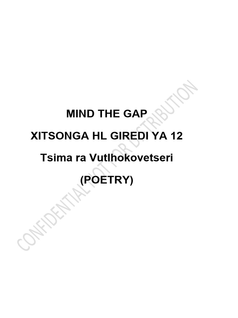 Xitsonga HL - MTG - POEMS | PDF | Learning | Teachers
