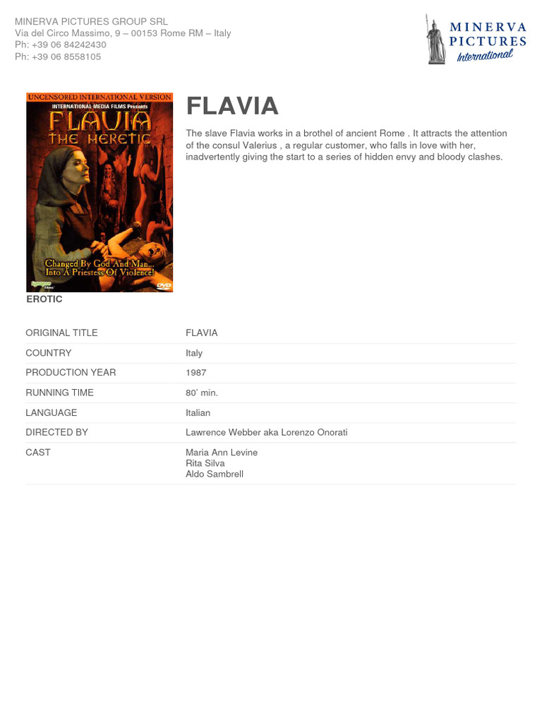 Flavia: An Italian Erotic Drama | PDF