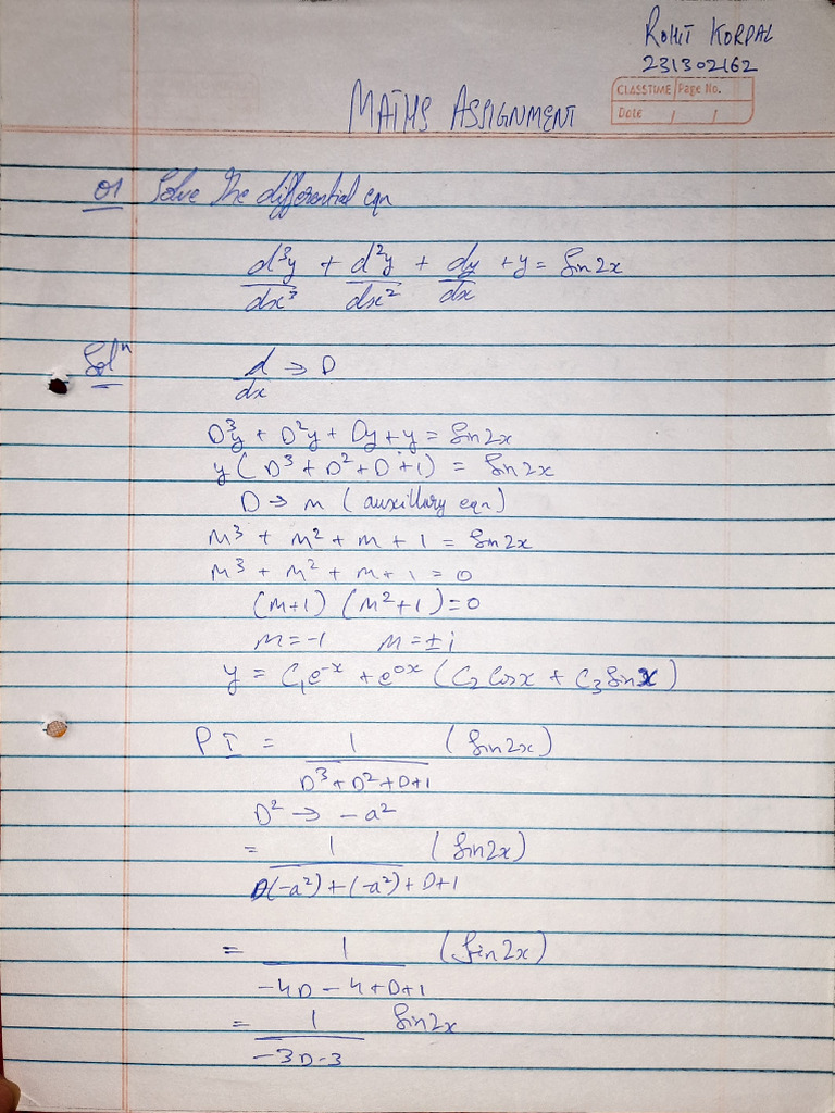 Rohit Maths Ass-2 | PDF